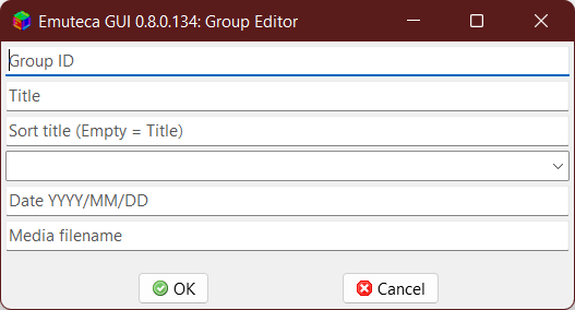 Emuteca: Editor de Grupo